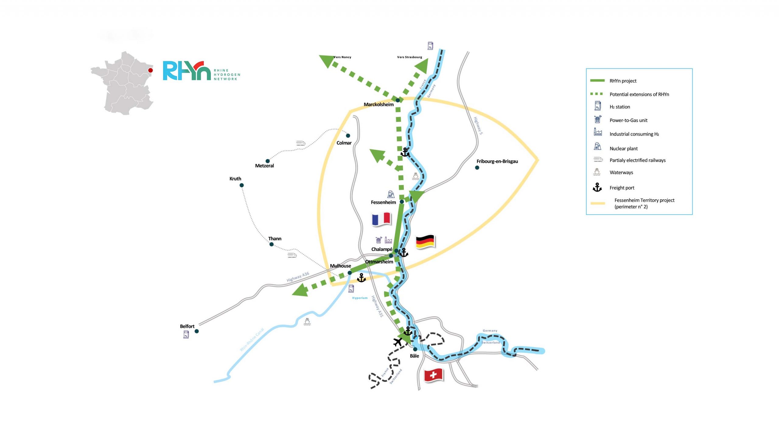 Projet RHYn : un nouveau réseau de transport d'hydrogène - H2Today